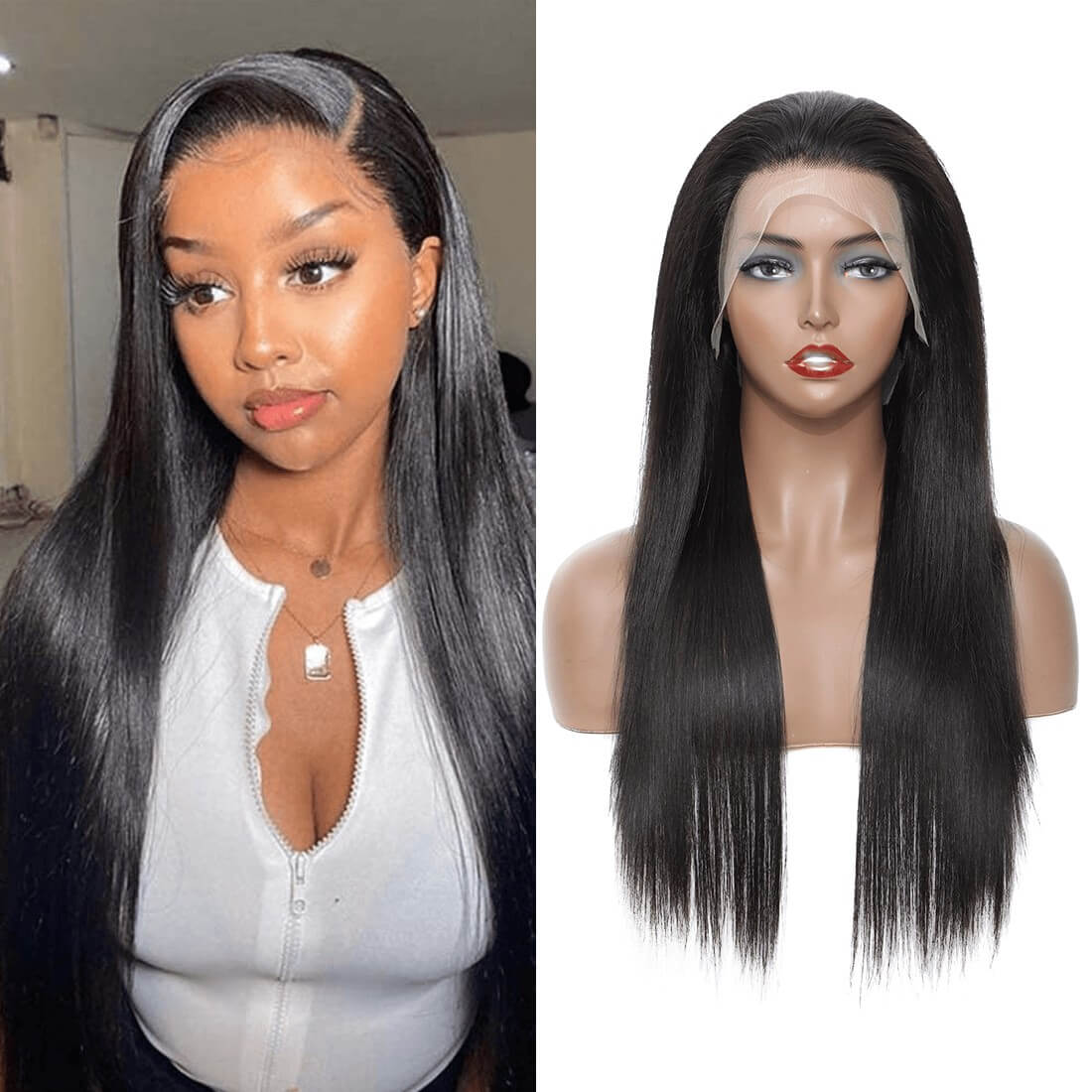lace front wig human hair 100% unprocessed virgin hair human hair wig ...